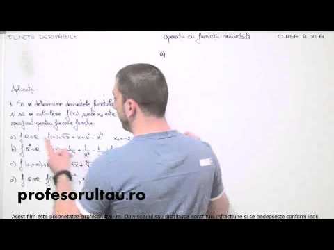 14 cls11 Functii derivabile operatii cu functii derivabile aplicatii ...