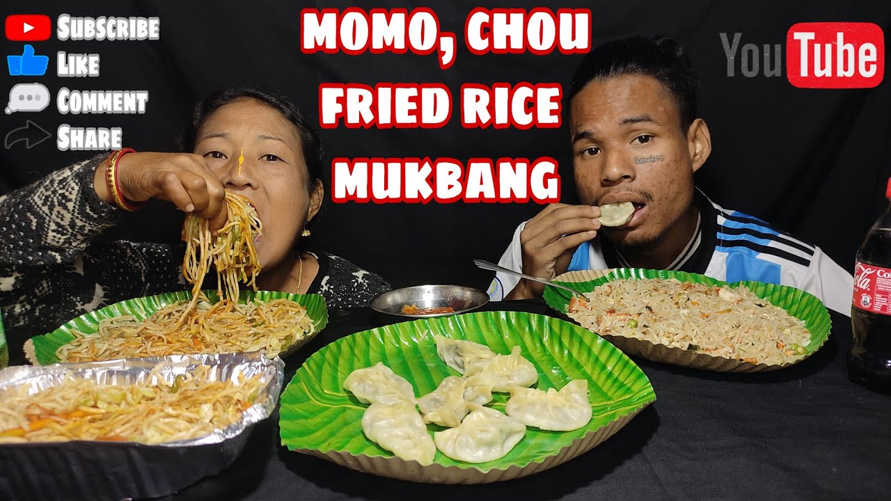 Chicken chou, chicken Momo, Chicken Fried Rice, Mukbang with my lovely ...