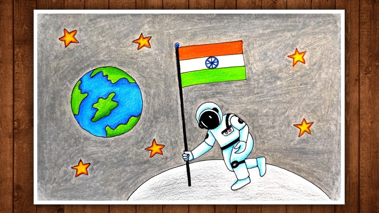 How To Draw Chandrayaan 3 || Chandrayaan 3 Drawing || Chandrayaan ...