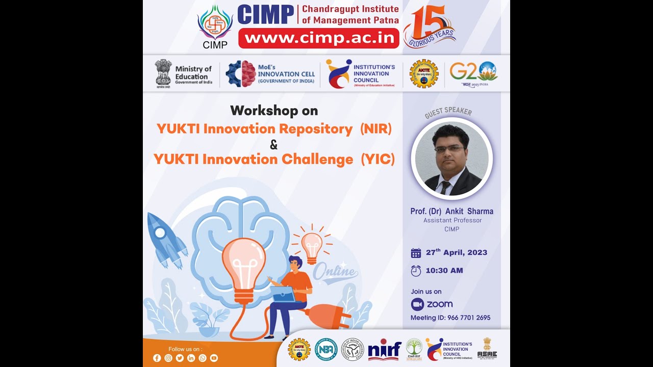 Workshop on YUKTI Innovation Repository and Challenge - YouTube