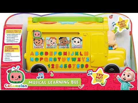 Cocomelon JJ Musical Learning Bus, Letter Recognition, Phonetics, School Bus ABCs Wheels on the Bus.