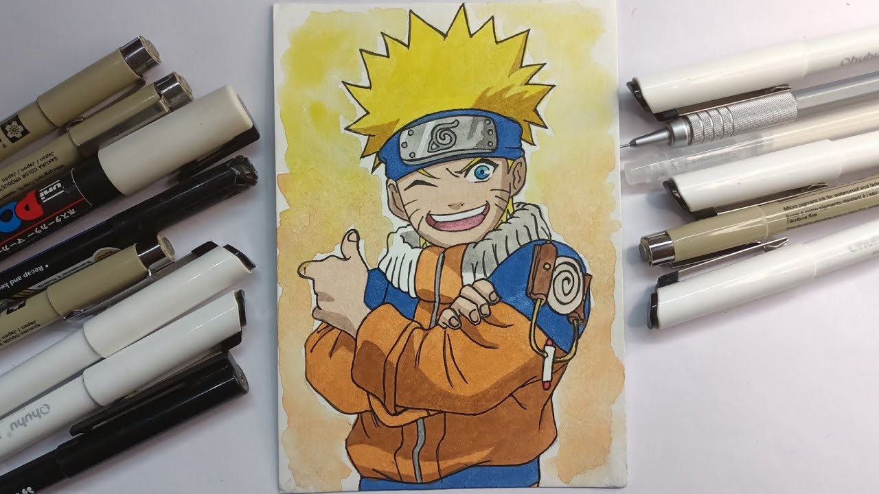 How I colour in Naruto uzumaki full colouring process || #naruto - YouTube
