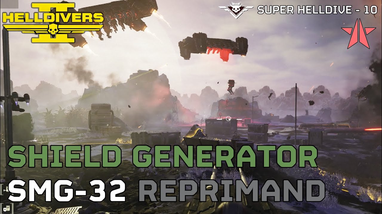 Reprimand SMG & Shield Generator Gameplay | HELLDIVERS 2 (SUPER ...