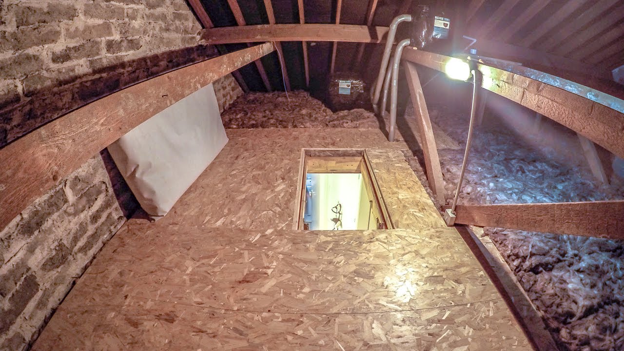 How to Install Attic Insulation and Storage Platform - YouTube