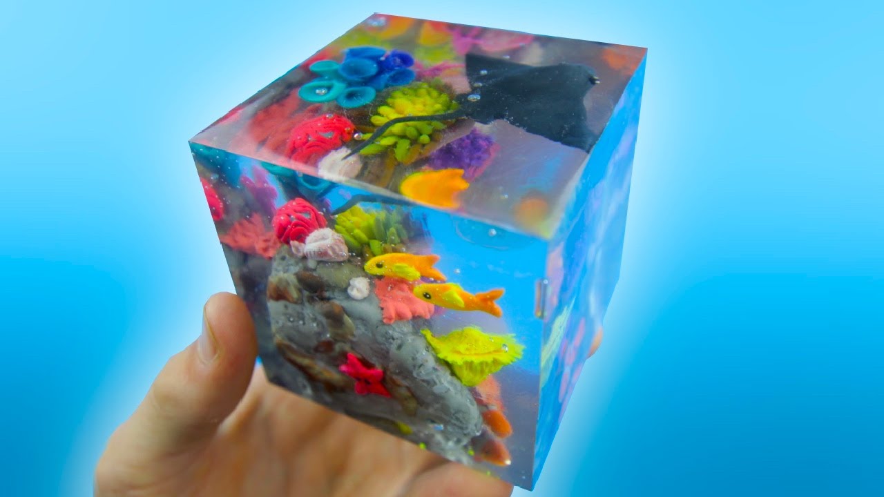 RESIN CORAL CUBE (100 + hours of work!) - YouTube
