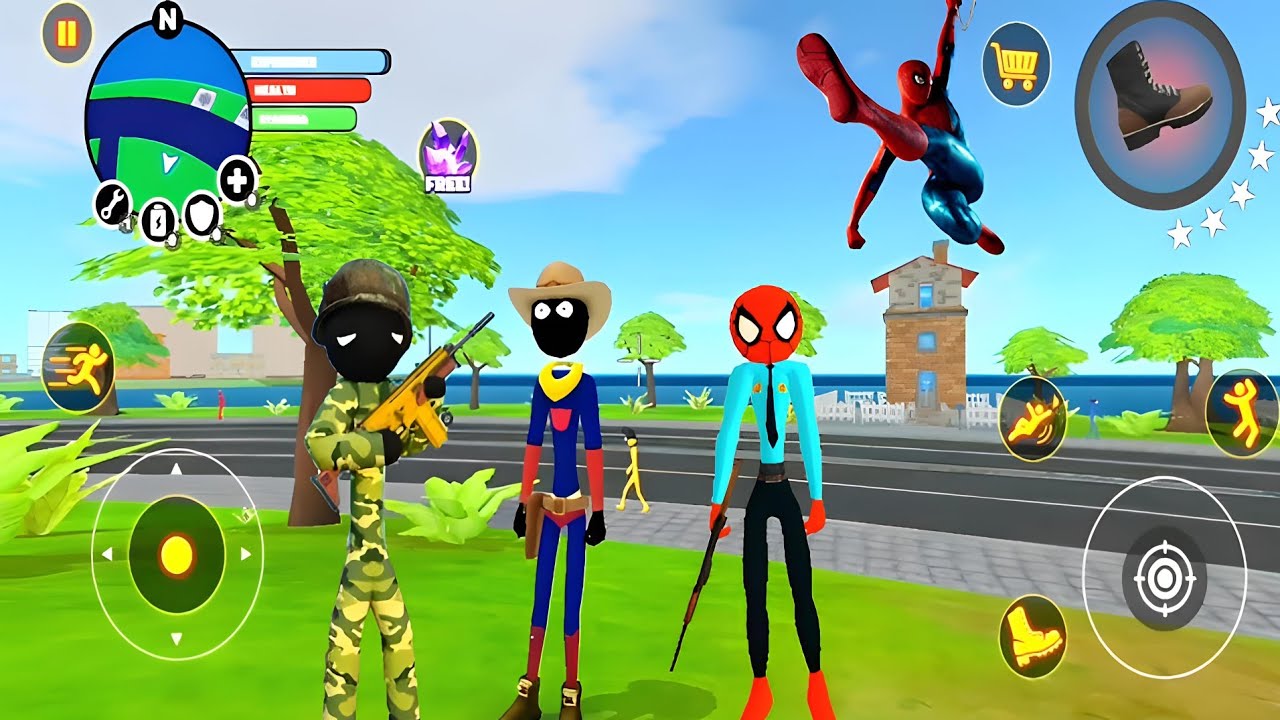 Stickman Superhero Game Stickman Spider Gangstar City Part#31 - New ...