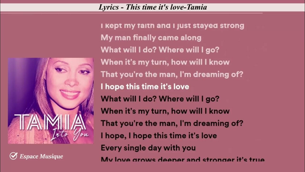 Lyrics This time it's love Tamia - YouTube