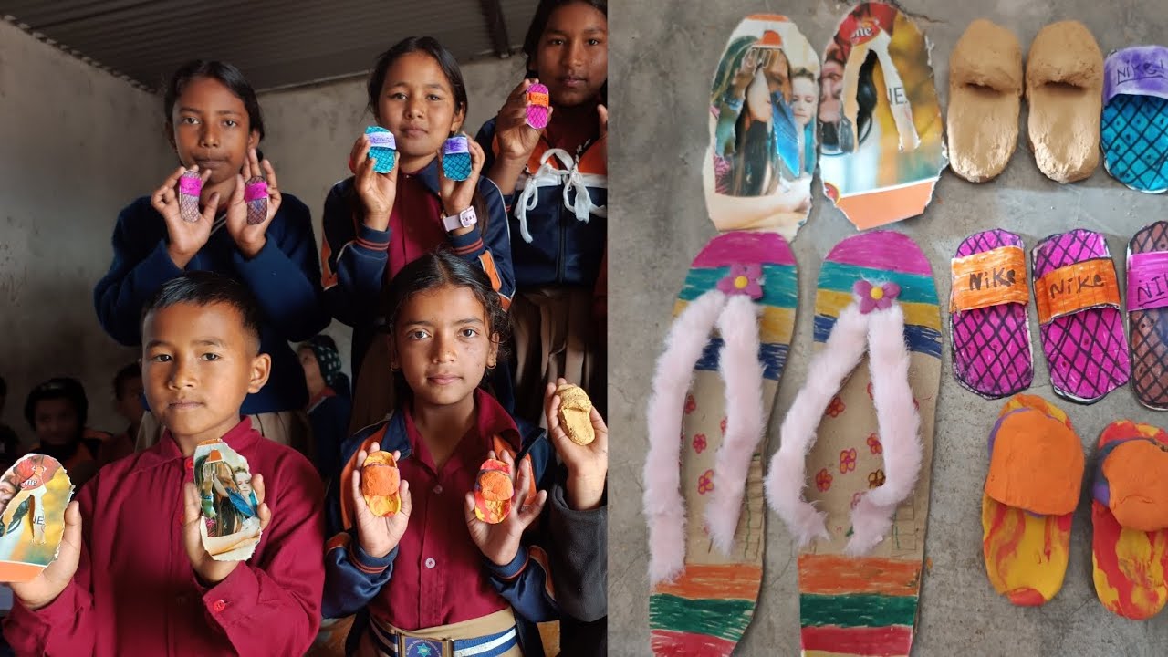 our class three students do project work.They made different types of ...