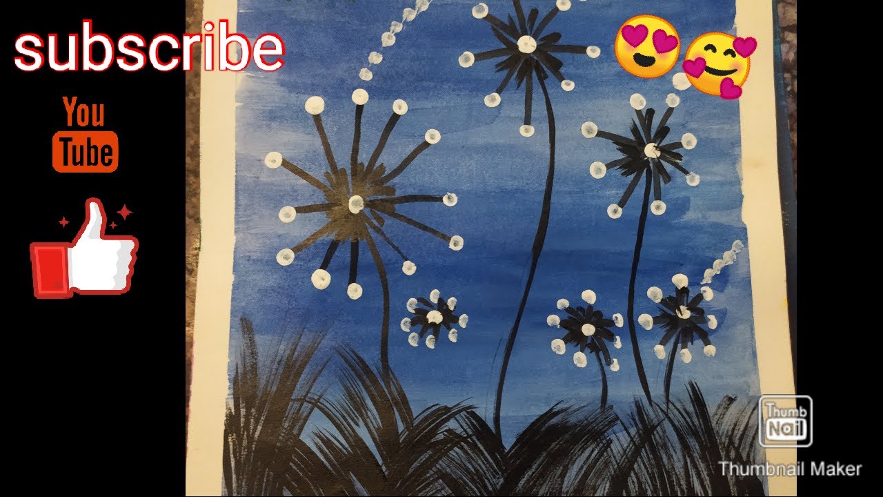 How to do ear bud painting | easy painting using ear bud | Art studio ...