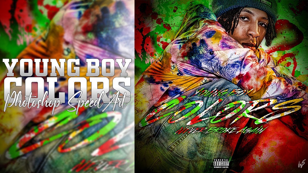 Nba YoungBoy Colors Cover Art Concept (speed art) - YouTube