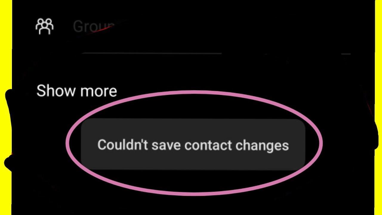 Fix Couldn't Save Contact Changes Problem Solve in Android | Contact ...