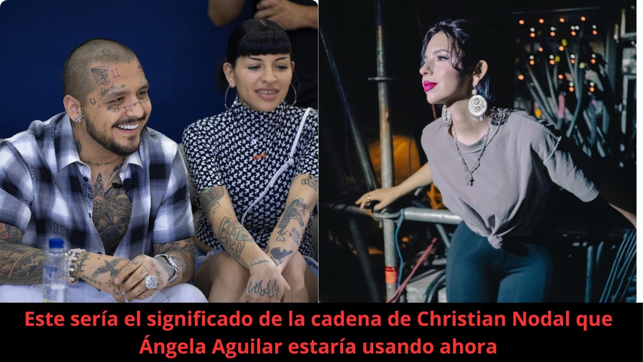 El Significado de la Cadena de Christian Nodal que Ahora Usa Ángela ...