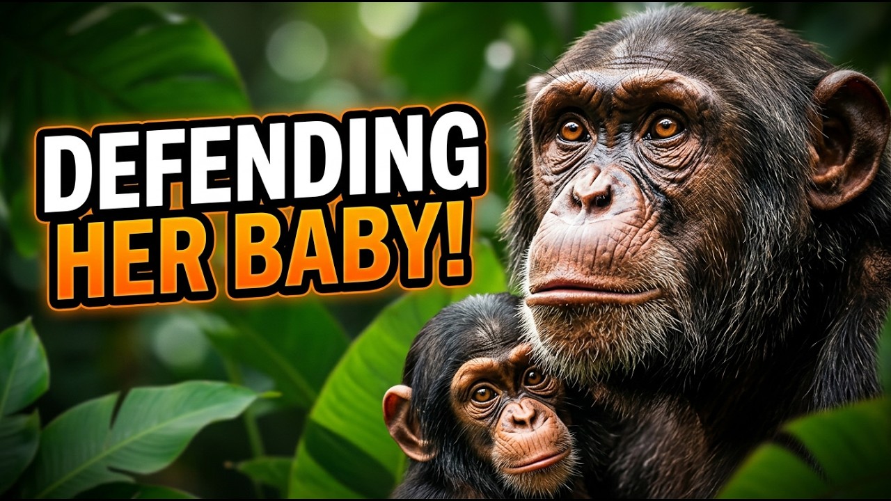 Chimpanzee Mother 🐵 with her baby 🐒🍌 ️. - YouTube