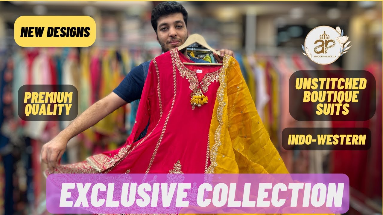 Boutique Designer Unstitched Materials |Fresh V patterns, Dhoti Styles ...