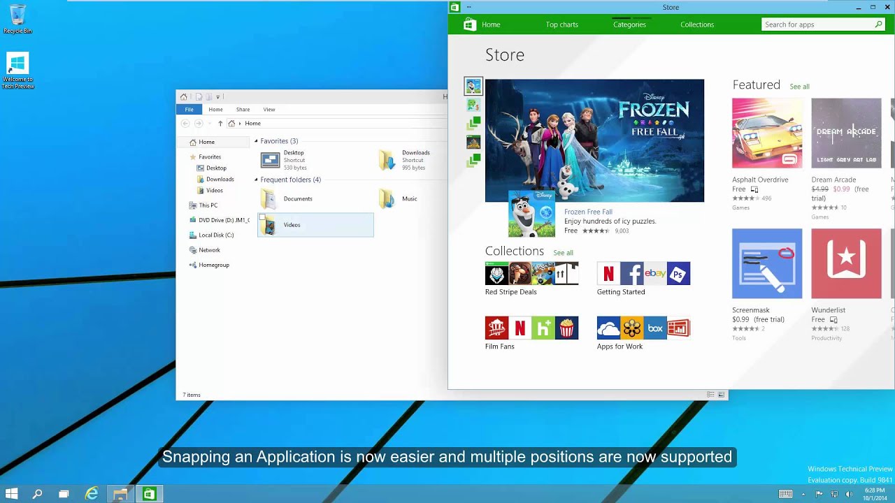 First Look Into Windows 10 - YouTube
