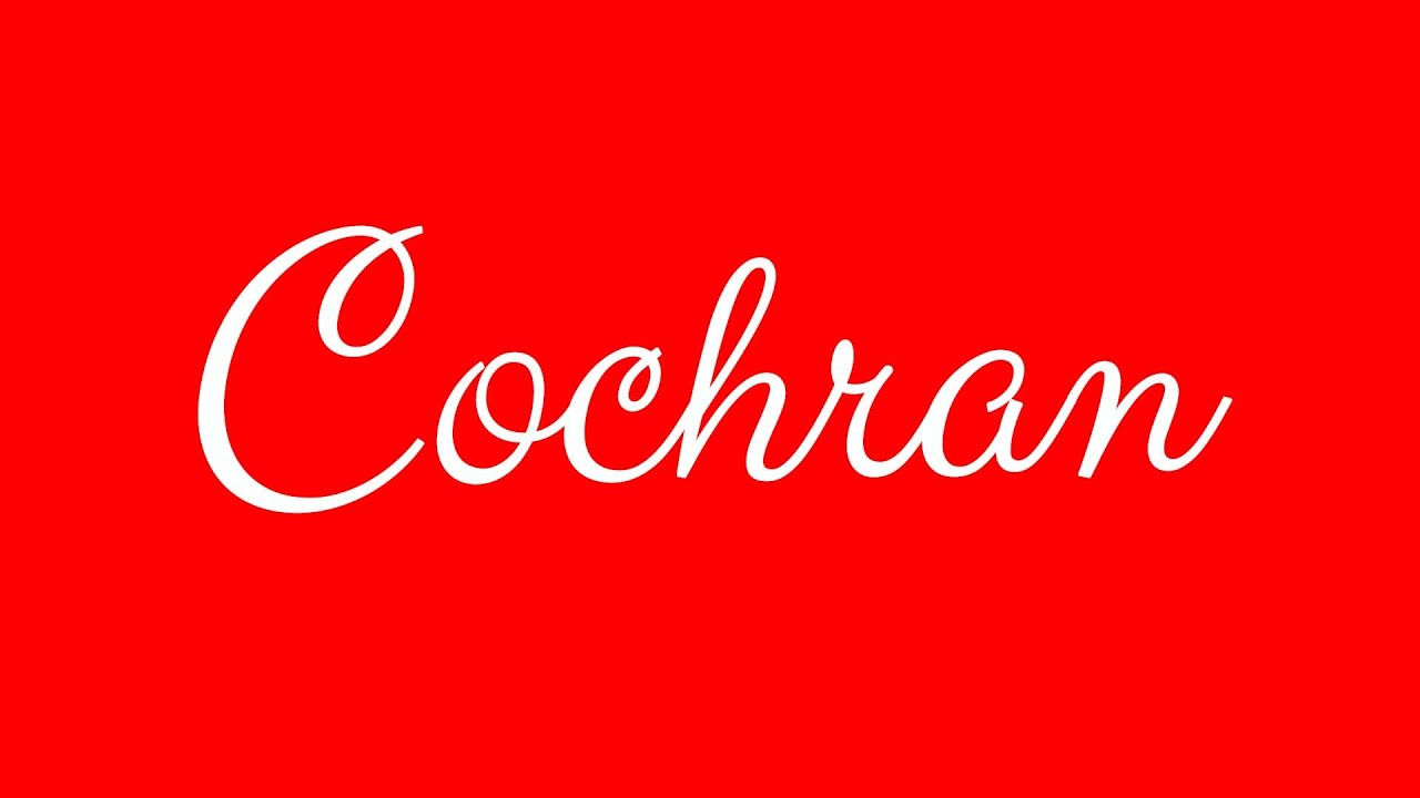 Cochran English Cursive Handwriting Tutorial - YouTube