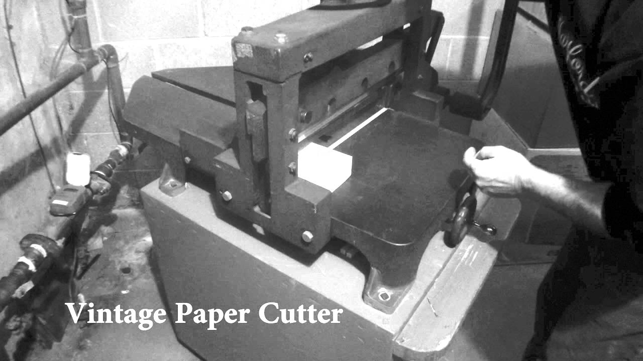 vintage paper cutter - YouTube