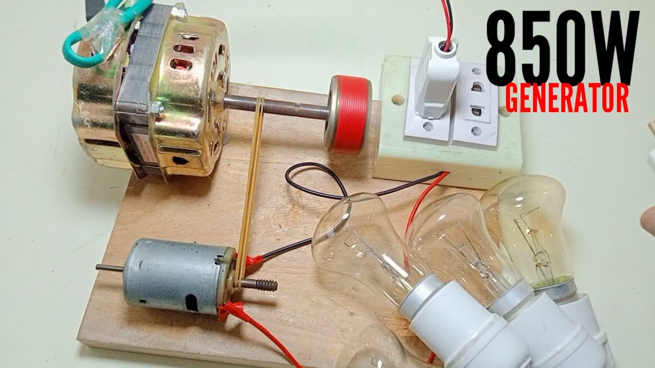 //New idea I make 850w Generator 20v fridge Compressor Coil fan Motor ...