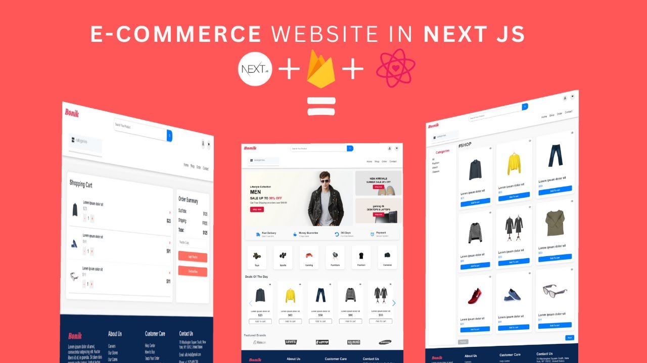 Create Complete Modern Ecommerce Website In Next JS Source Code - YouTube
