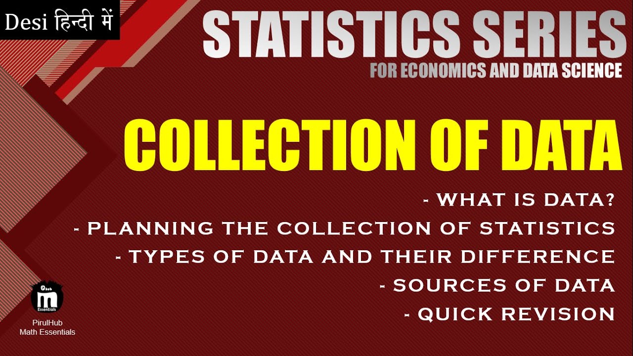 Collection of Data | Introduction | Statistics | Chapter 2 | Part 1 ...
