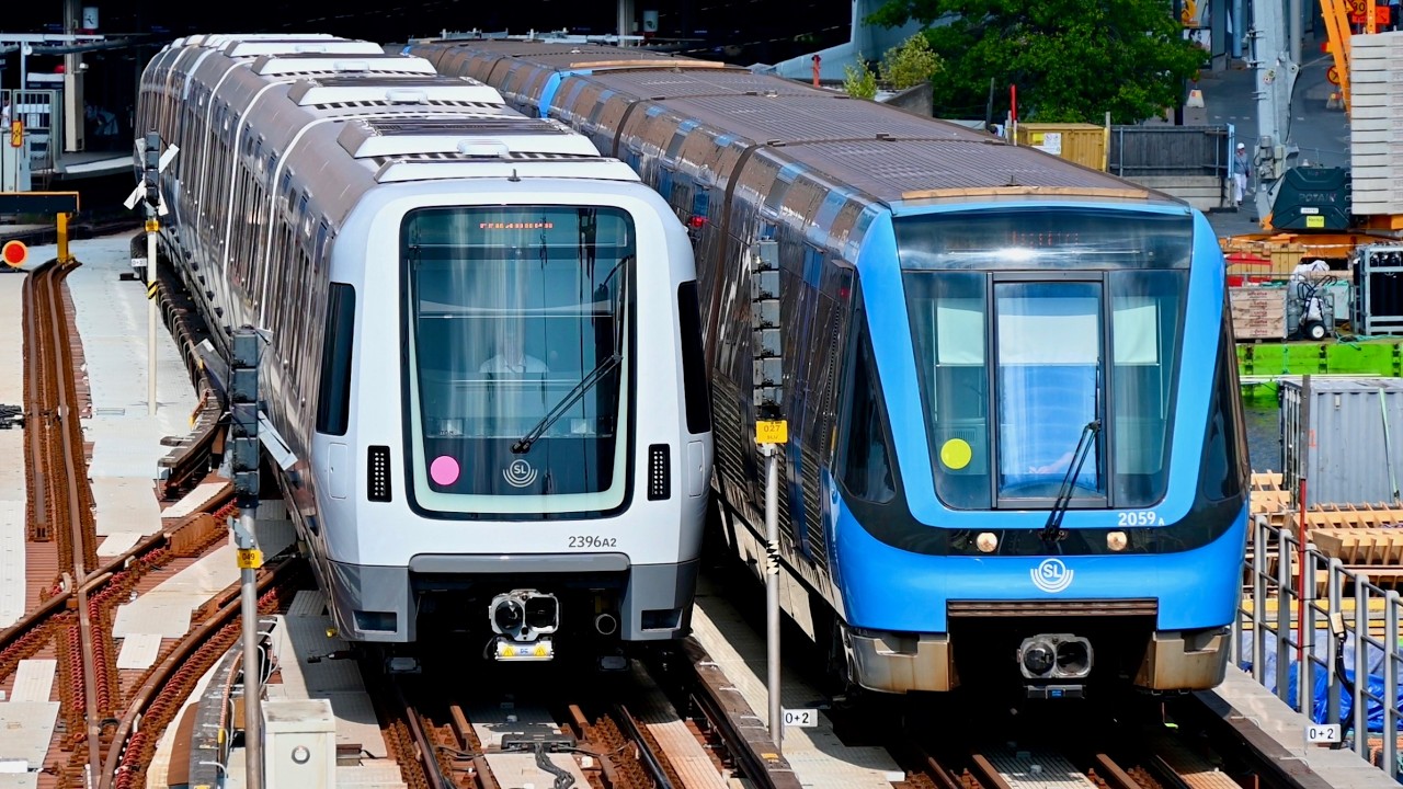 C20 and C30 trains at Söderströmsbron - Stockholm Subway [Summer 2025 ...