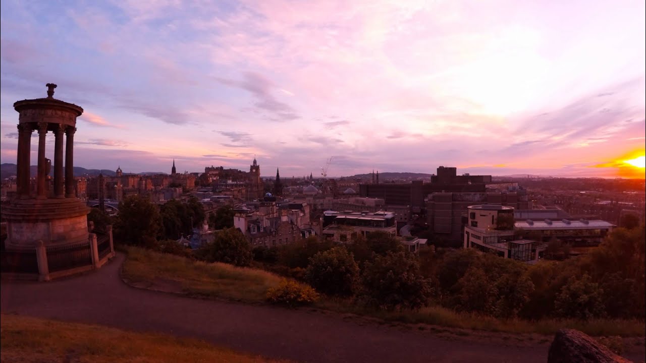 July 3, 2015 Time Lapse - sunset in Edinburgh - YouTube