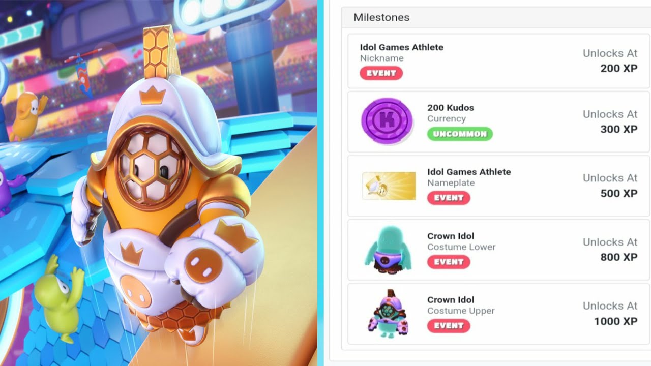 Fall Guys Season 1 - The Idol Games New Event | Rewards | Skin Preview ...
