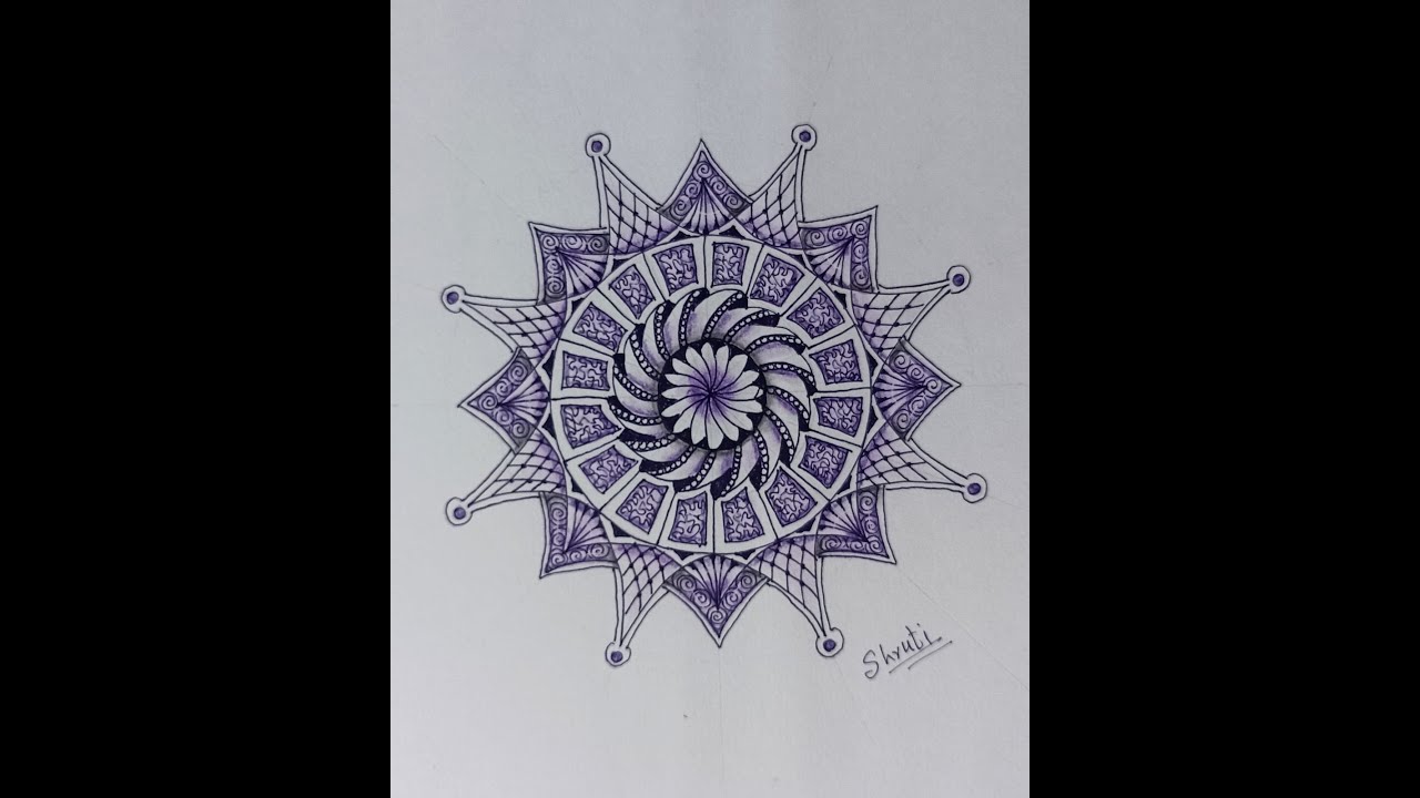 Purple Mandala/Zendala simple steps to follow. - YouTube