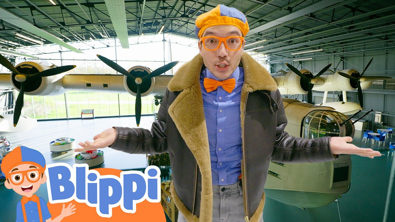 Blippi and the Airplane Museum! 📖 Blippi 📖 Moonbug Kids - Learning ...