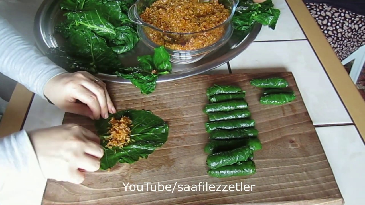 YÖRESEL LEZZET👌🏻 KARALAHANA DOLMASI || MANCAR DOLMASI - YouTube