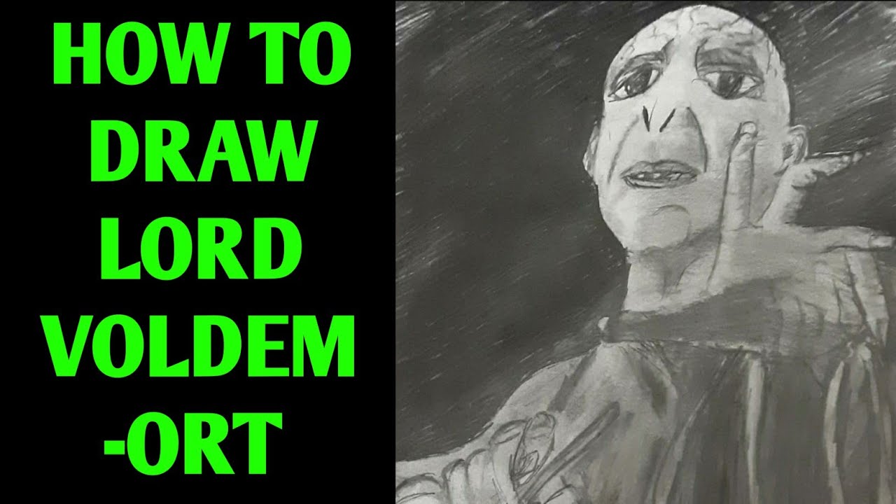 How to Draw Lord Voldemort's Portrait from Harry Potter for Beginners ...
