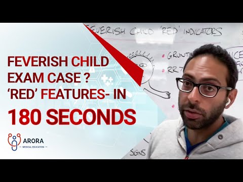 ‘Red’ clinical features in a feverish child exam case - in 180 seconds