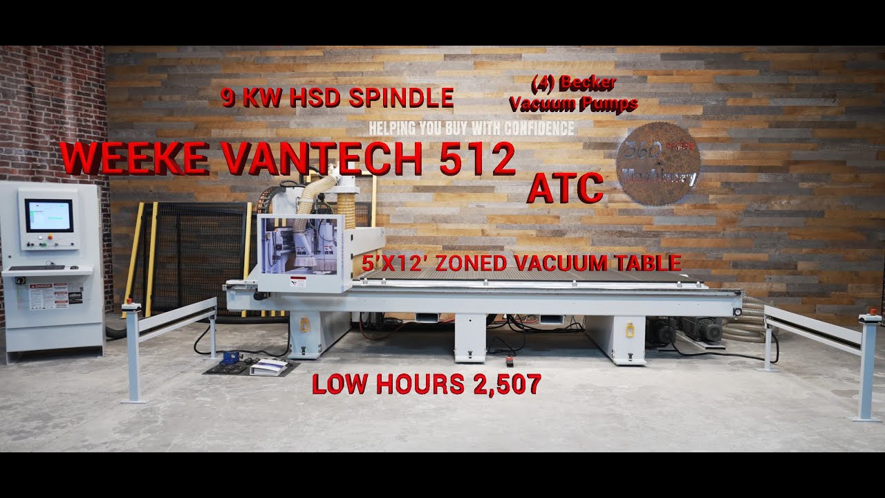 2016 Weeke Optimat NBP084 Vantech 512 CNC Router - YouTube