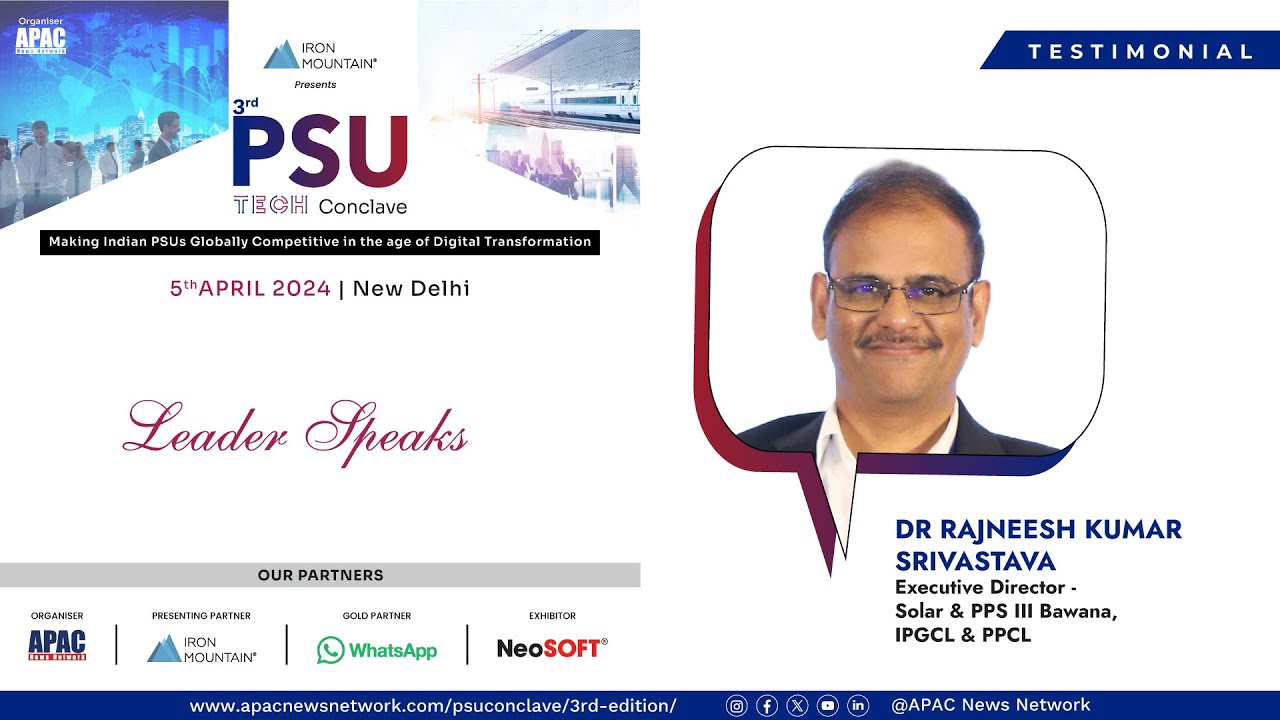 Testimonial: Dr Rajneesh Kumar Srivastava, Executive Director - Solar ...