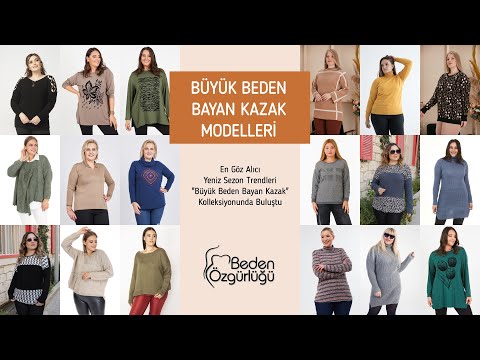 Büyük Beden Bayan Kazak Modelleri