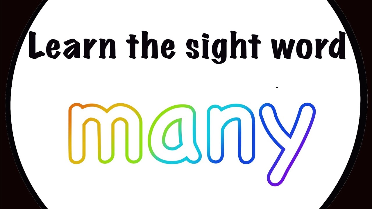 Sight word - many - YouTube