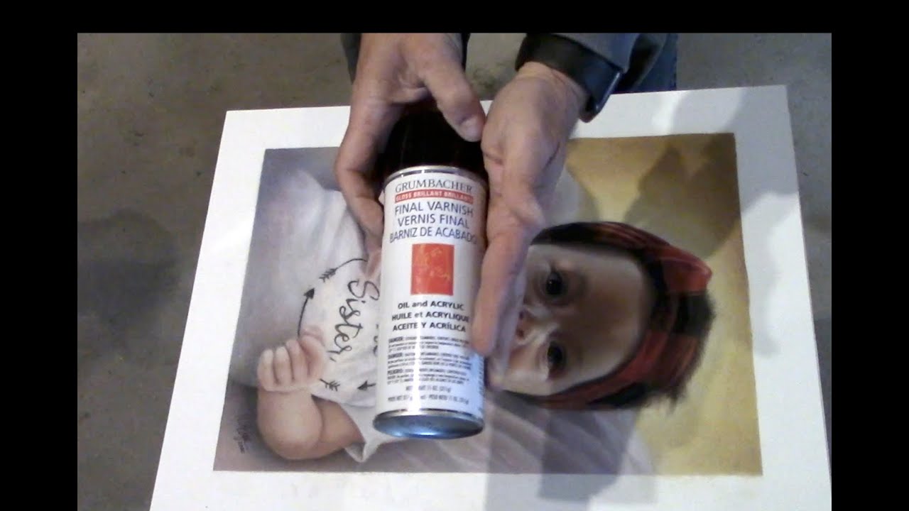 Varnishing Colored Pencil Drawings on Sanded Paper - YouTube