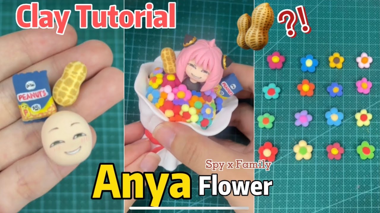 [Clay Tutorial] How to make Anya Flower 💐 mini kawaii (SpyxFamily ...
