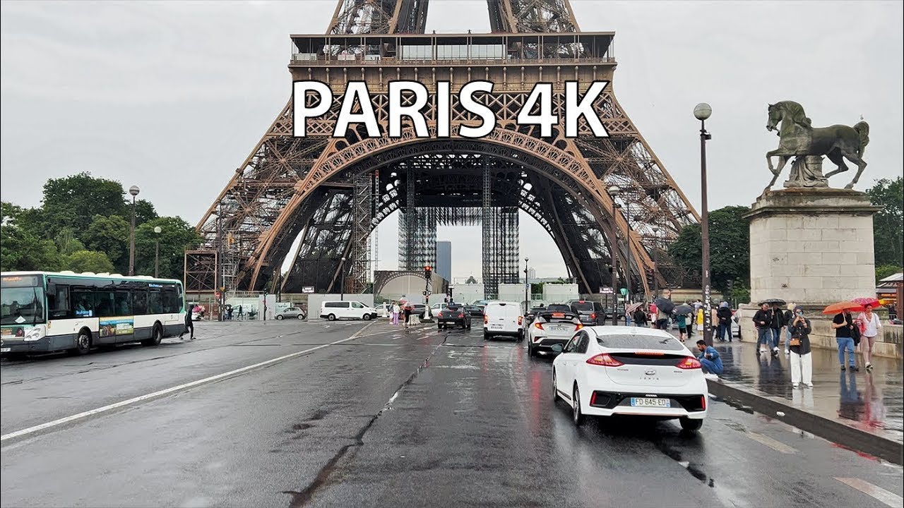 Morning Rain -Spectacular Road Trip - Paris Drive 4K - YouTube