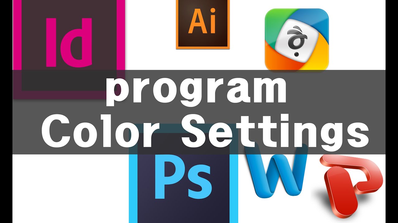 Section 2 _ 사용 프로그램 컬러셋팅 확인 - program Color Settings - YouTube