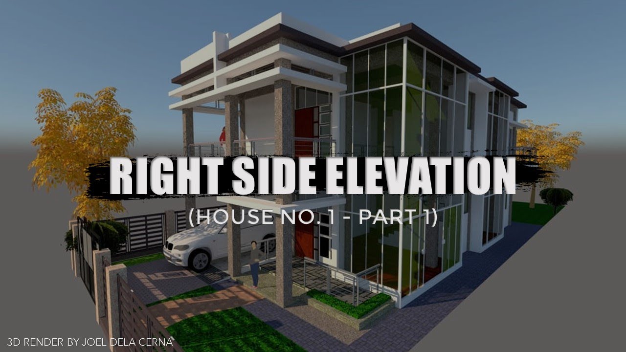 Architectural Plan (Right Side Elevation) - House No. 1 (Part 1) - YouTube