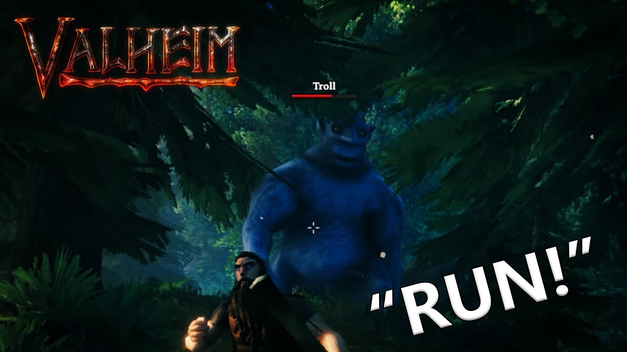 Valheim - First Troll Encounter - YouTube