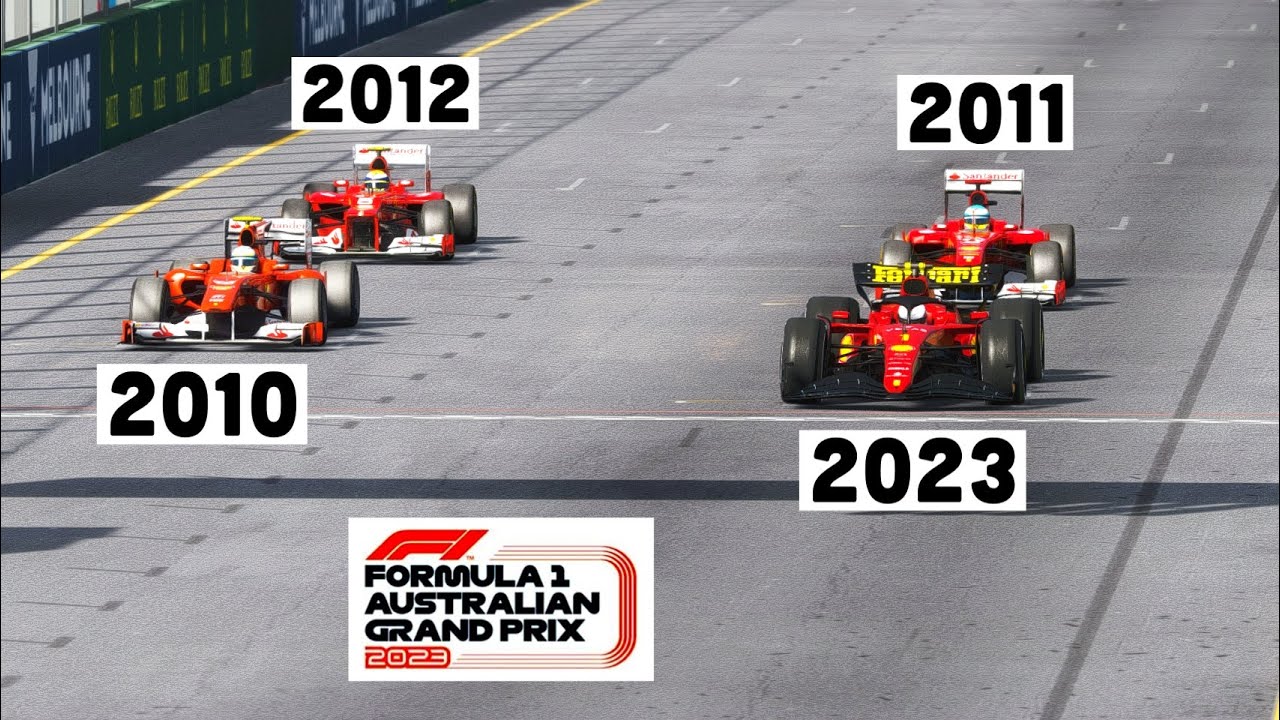 Ferrari F1 2023 vs Ferrari F1 2010-2011-2012 - Melbourne GP - YouTube