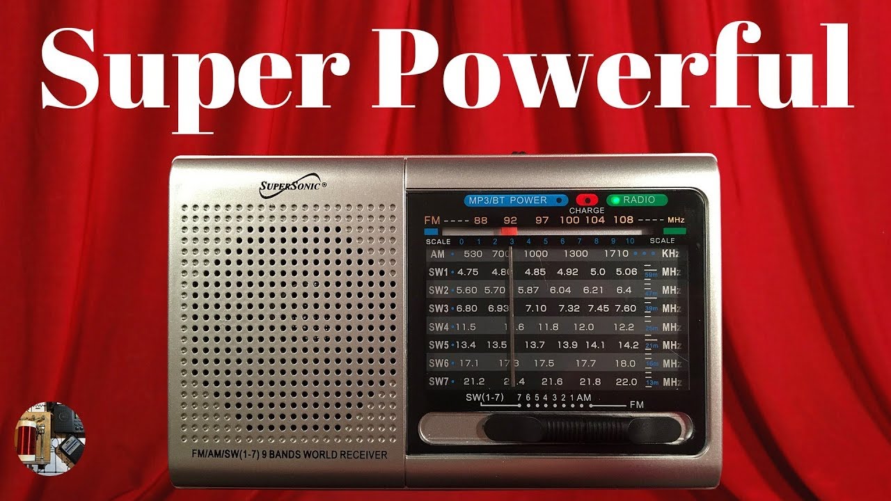 SuperSonic SC-1080BT AM FM Shortwave BT & MP3 Radio Unboxing & Review ...