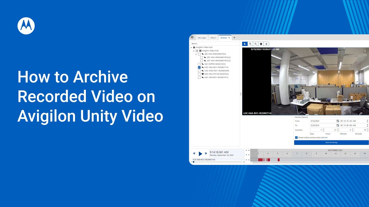 How to Archive Recorded Video in Avigilon Unity Video - YouTube
