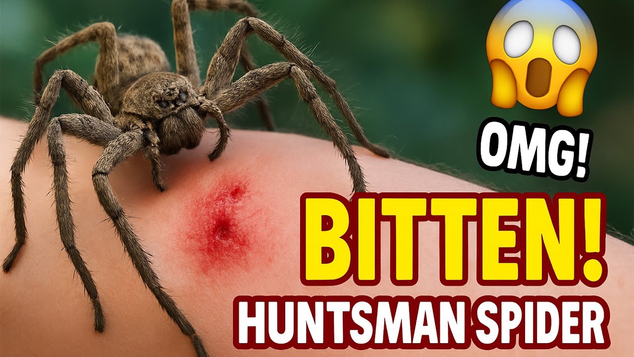 Huntsman Spiders Bites - YouTube