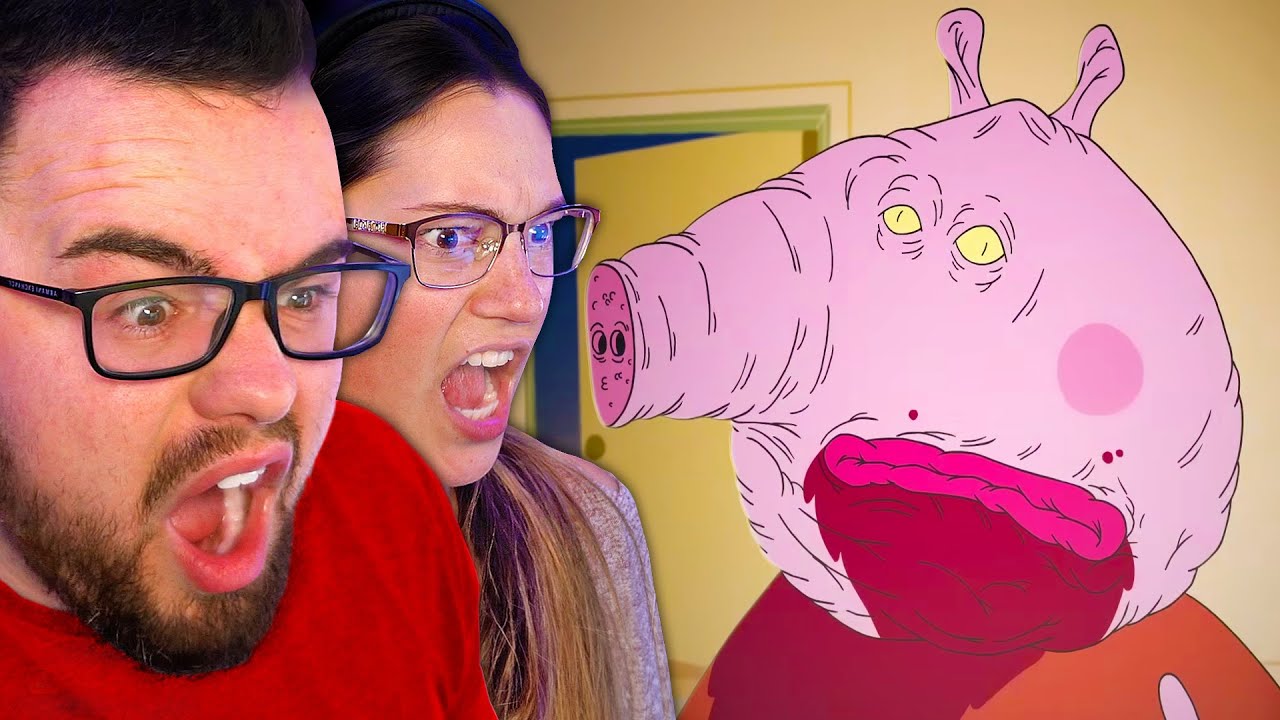 My GIRLFRIEND Reacts to PEPPA PIG NIGHTMARE! - YouTube