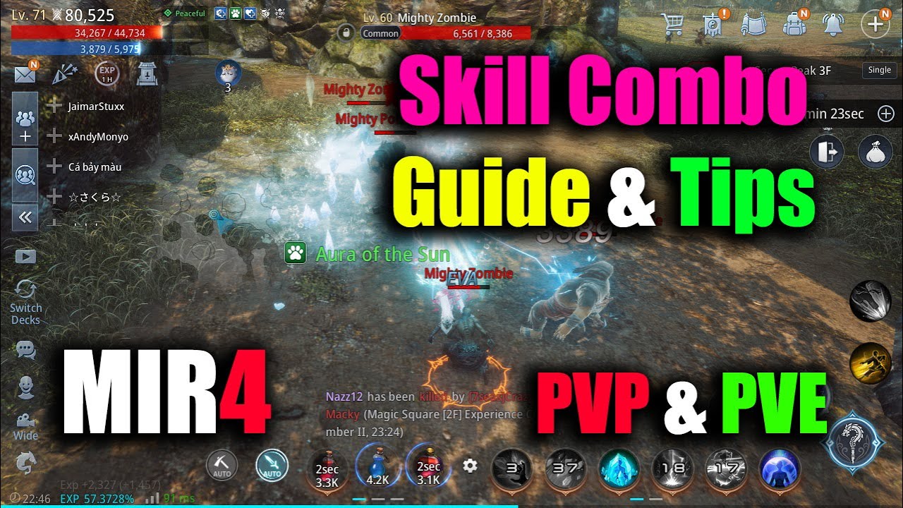 MIR4 Skill Combo Guide & Tips For PVP & PVE - YouTube