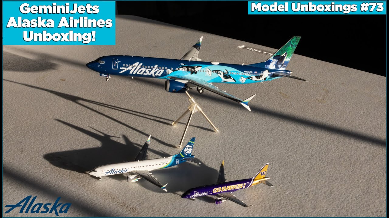 *EPIC* $25 GeminiJets Alaska 737 MAX & E175 Unboxing! | Model Unboxings ...