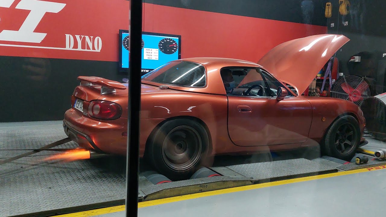 MX5 TURBO 410 WHP || DYNO PULLS || PSI DYNO CYPRUS - YouTube